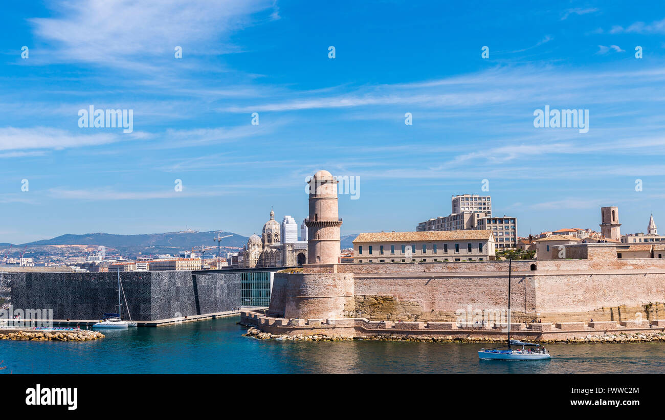 Fort st Jean Marseille Bouche du rhone France Stock Photo - Alamy