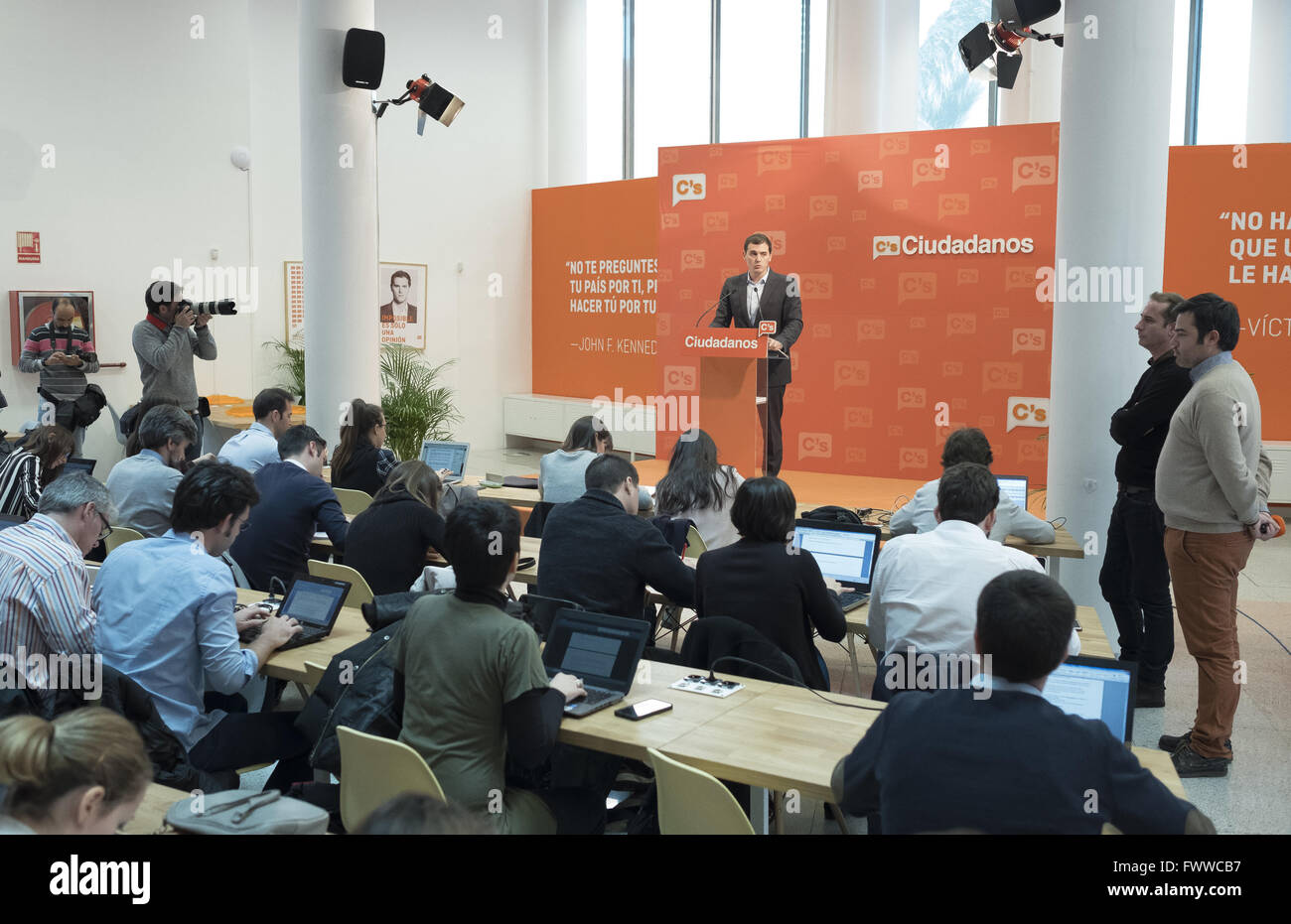 Leader of the Citizen Spanish political party Albert Rivera attends a ...