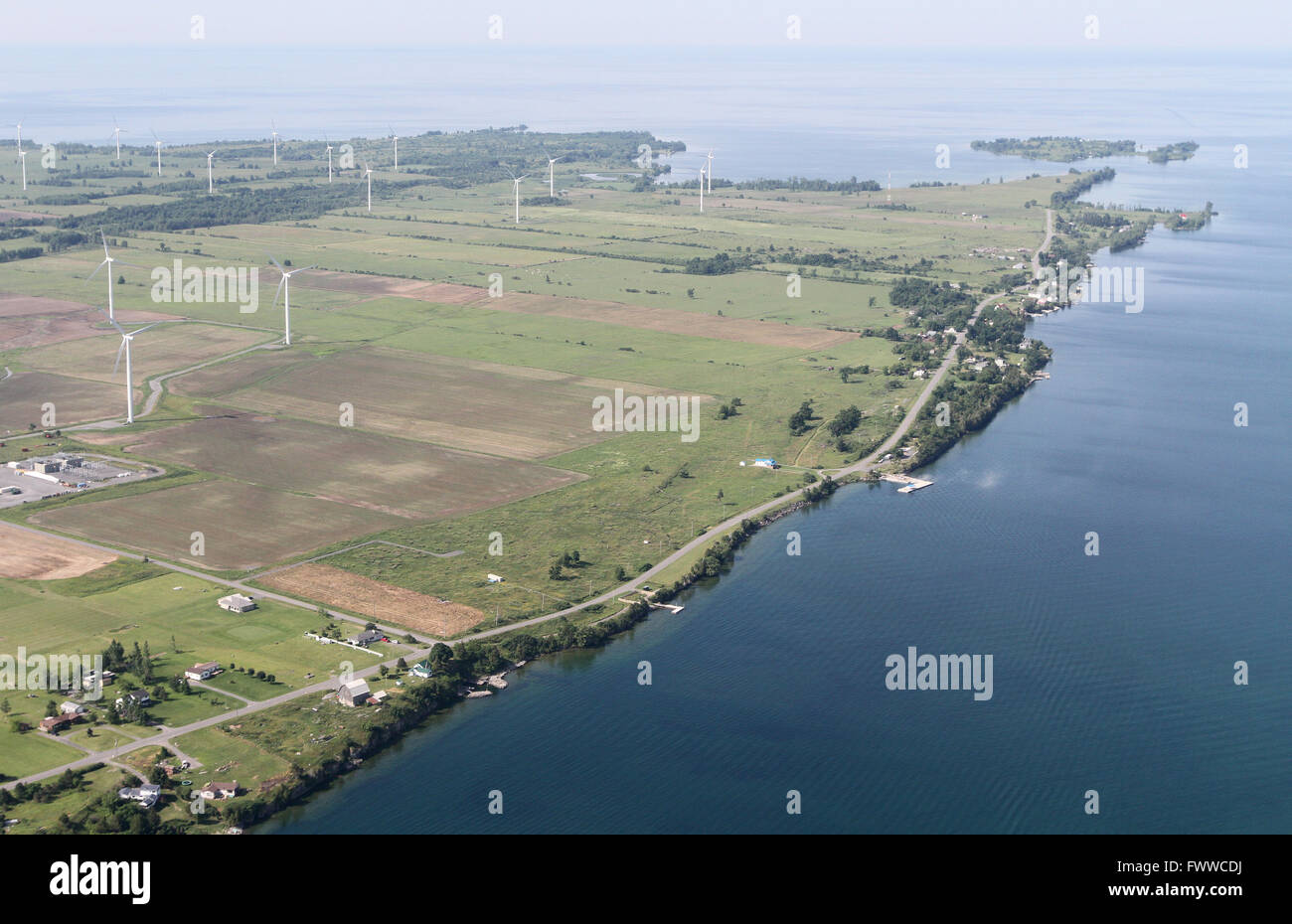 Wind turbines in Wolfe Island, Ont., on June 28, 2014 Stock Photo - Alamy