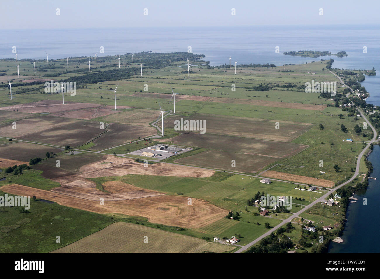 Wind turbines in Wolfe Island, Ont., on June 28, 2014 Stock Photo - Alamy