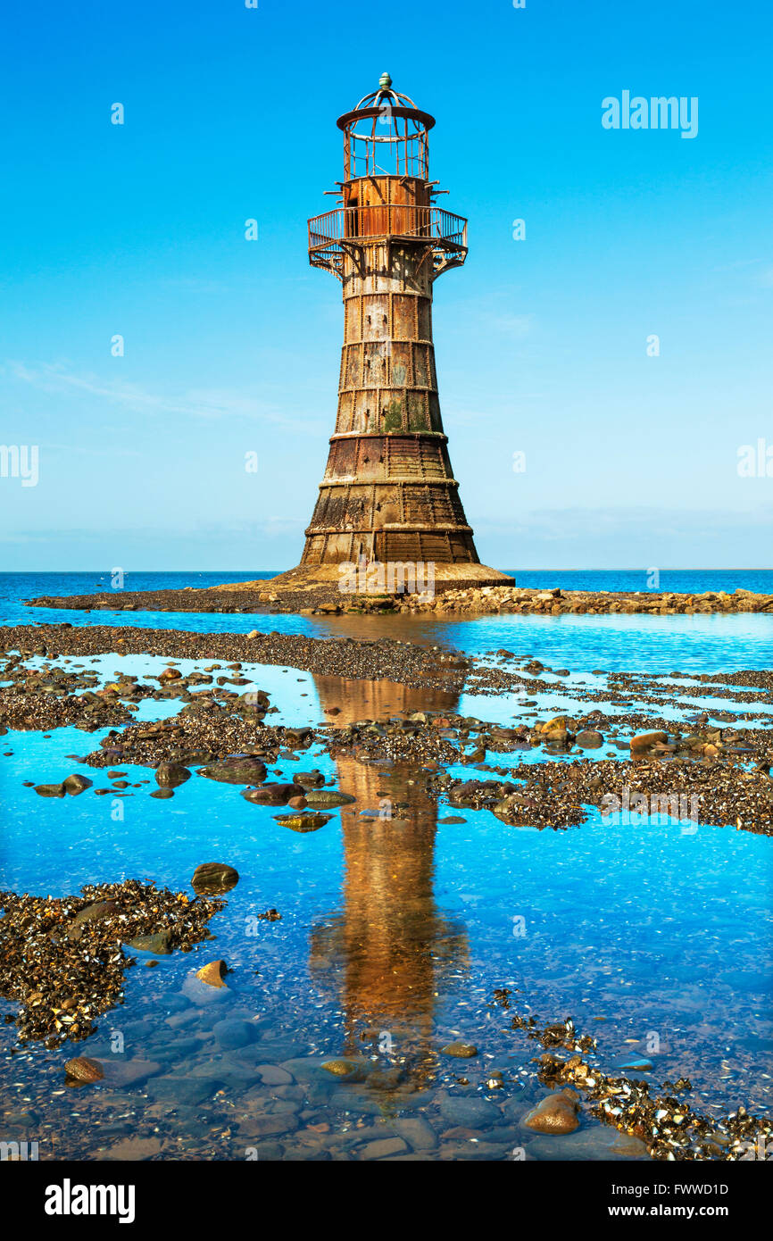 Whiteford Lighthouse, Whiteford Sands, Gower, Wales, U.K Stock Photo ...