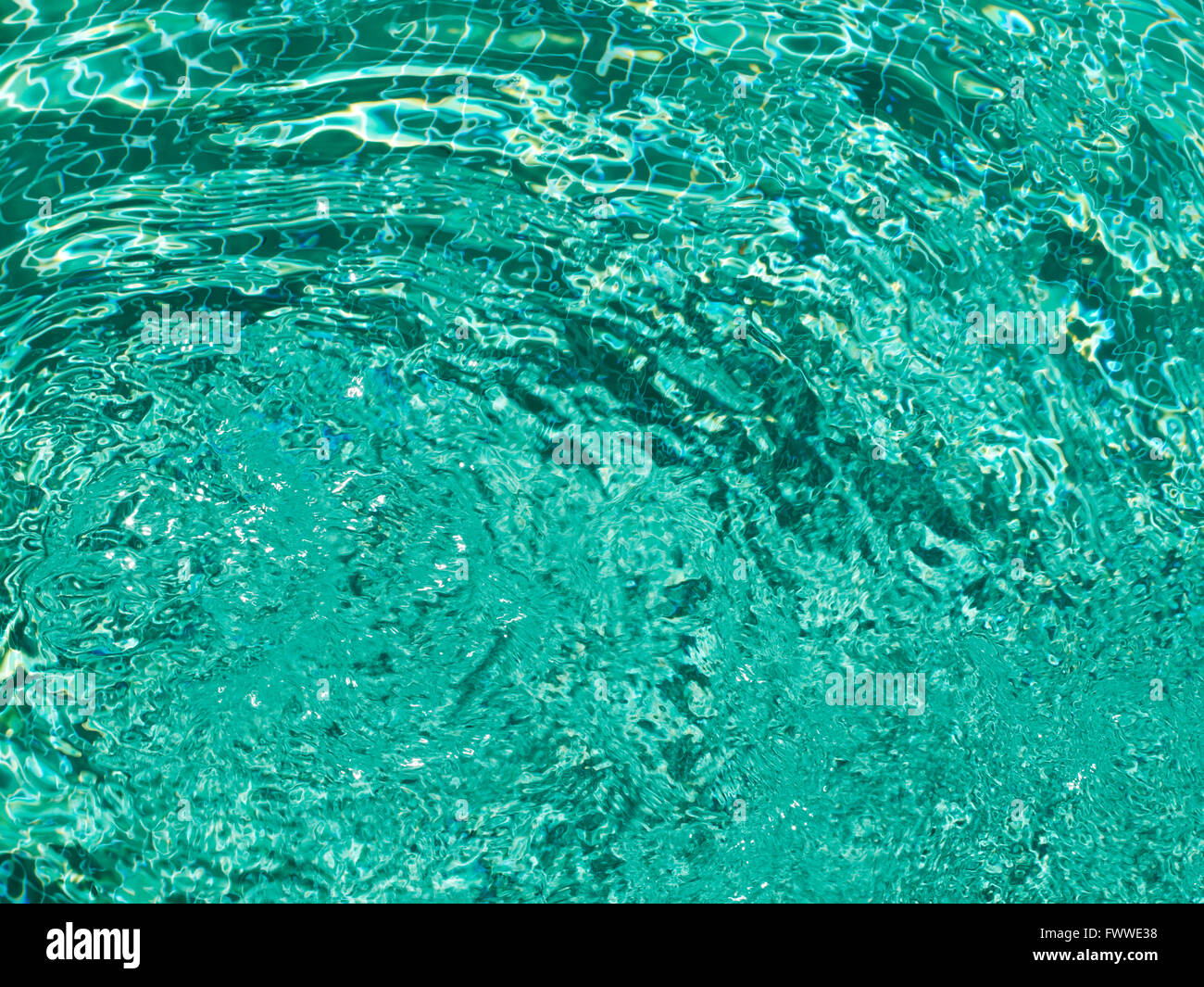 Green water waves in a swimming pool. Horizontal Stock Photo - Alamy