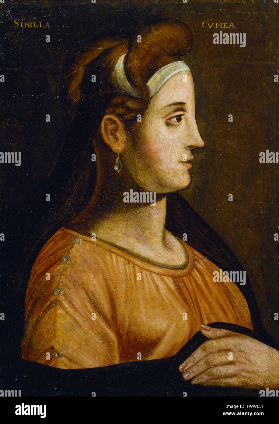 British School - Cumaean Sibyl Stock Photo - Alamy