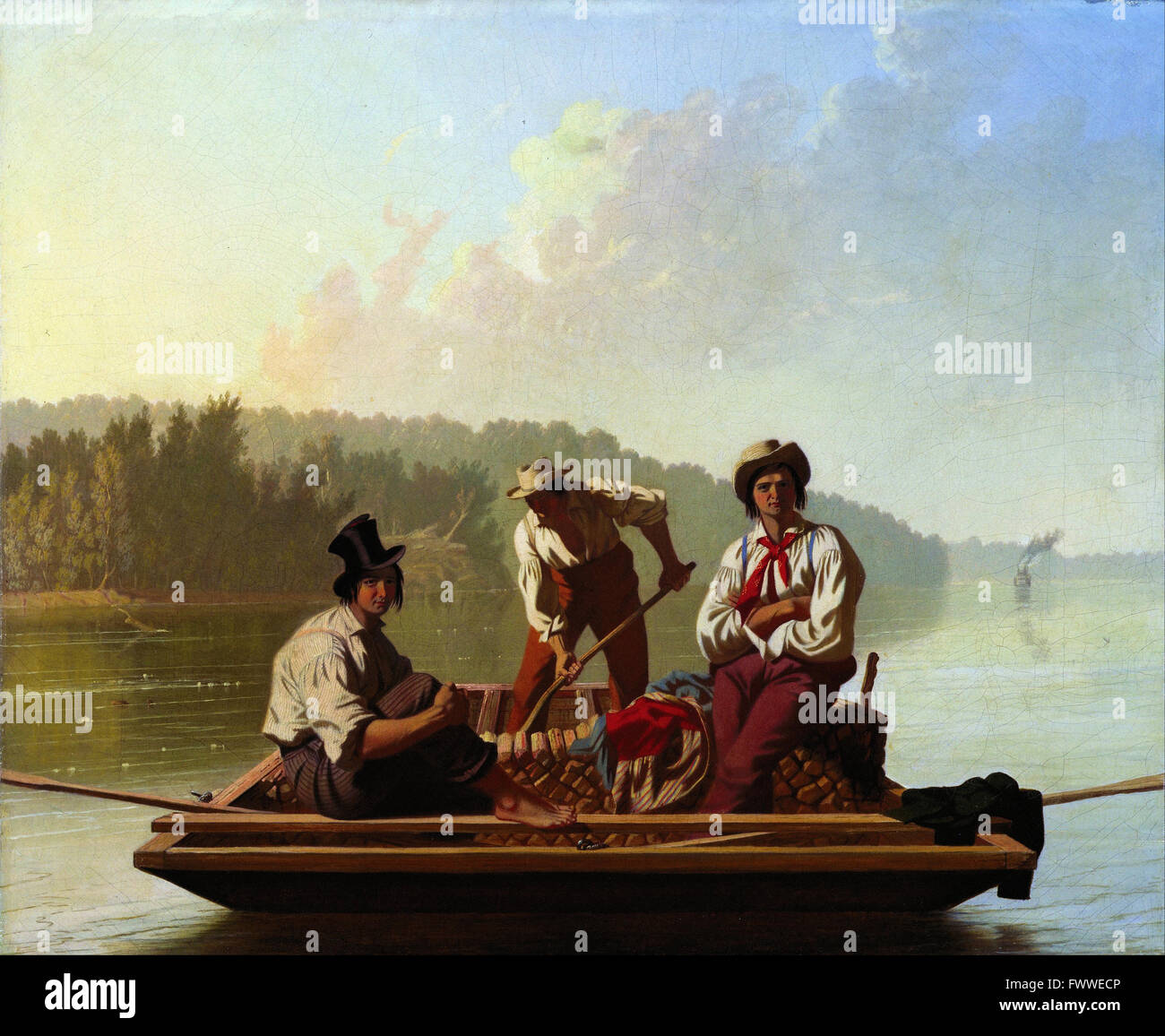 George Caleb Bingham - Boatmen on the Missouri - de Young Museum Stock ...