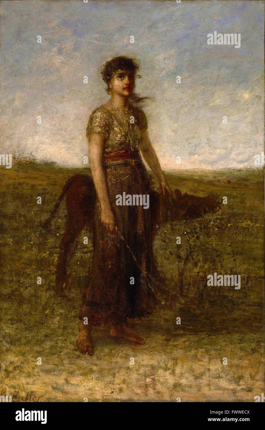 George Fuller - Girl and Calf (Led Through Meadows) - de Young Museum ...