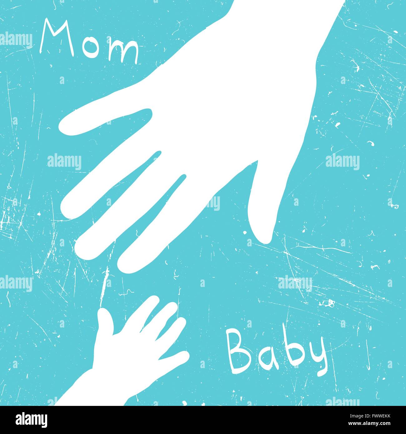 Mom's and baby's hands Stock Vector Image & Art - Alamy