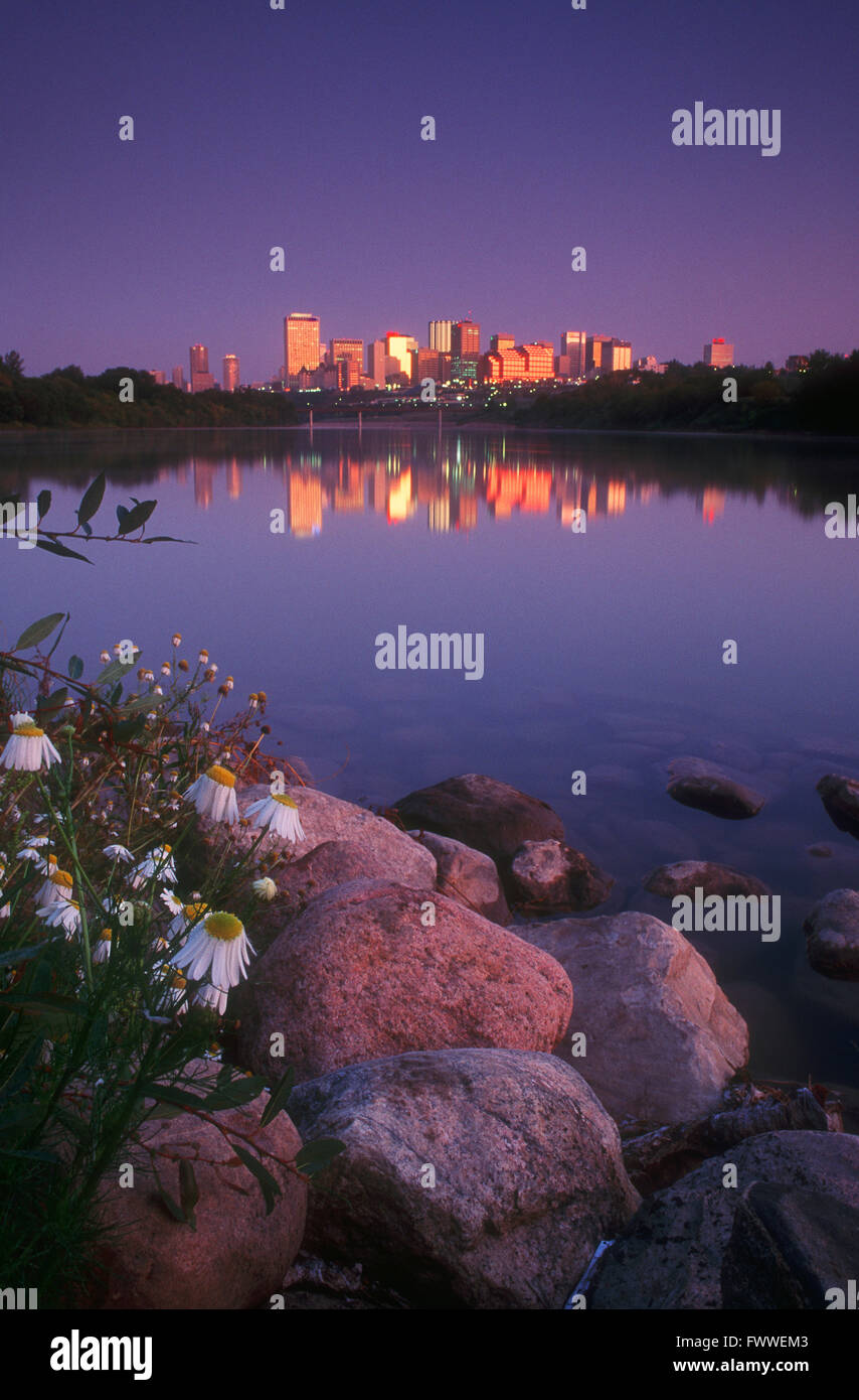 View of the Edmonton Skyline and the North Saskatchewan River at ...