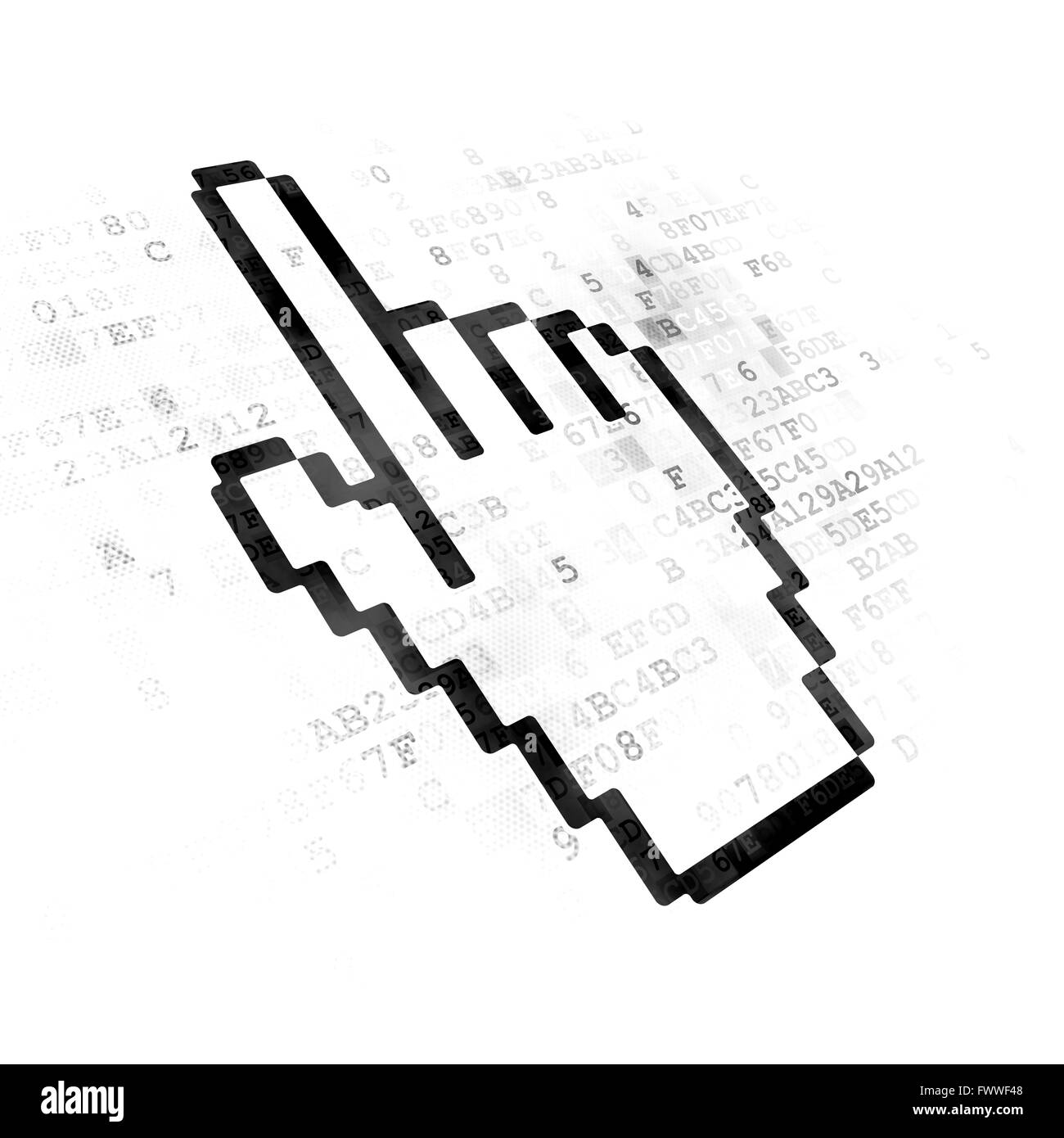 Social network concept: Mouse Cursor on Digital background Stock Photo ...