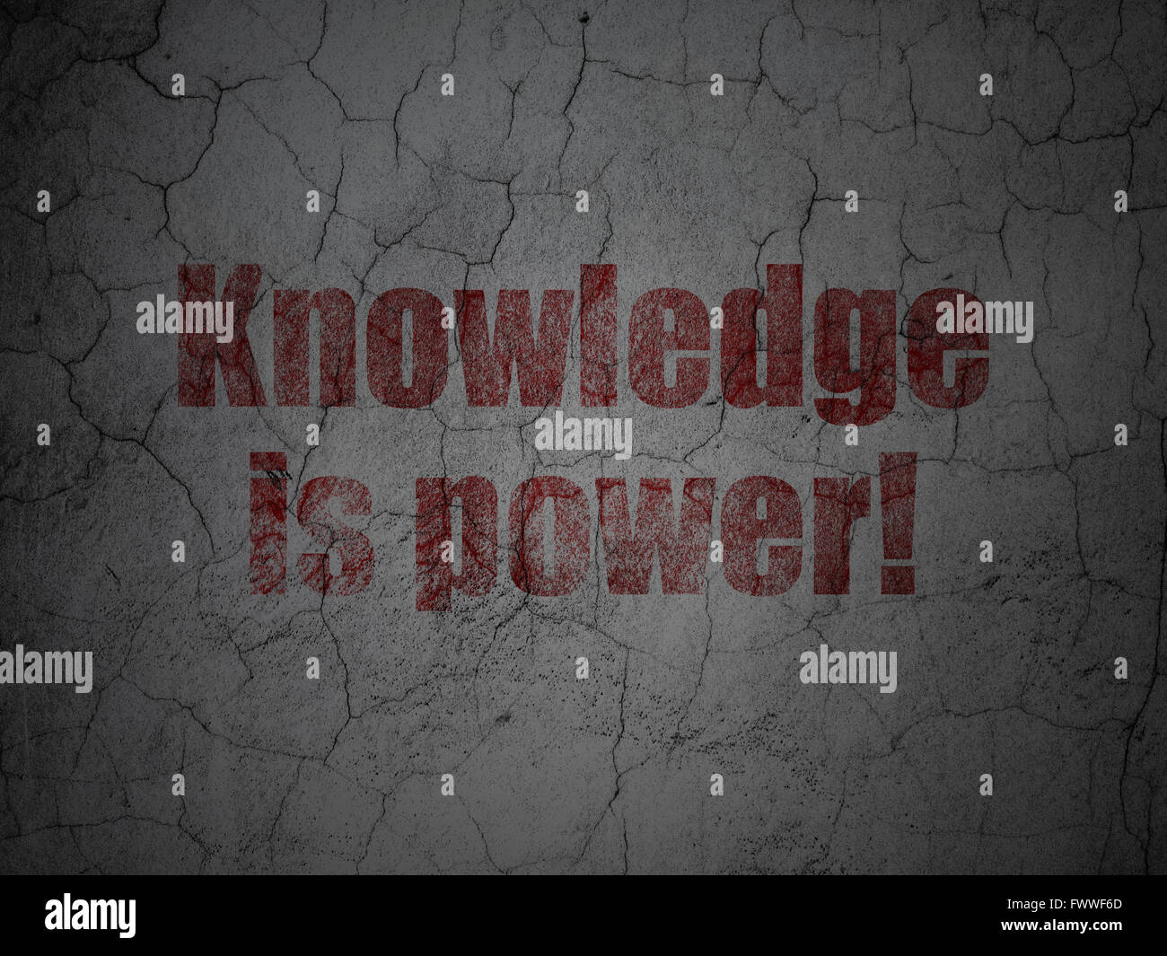 Learning concept: Knowledge Is power! on grunge wall background Stock ...