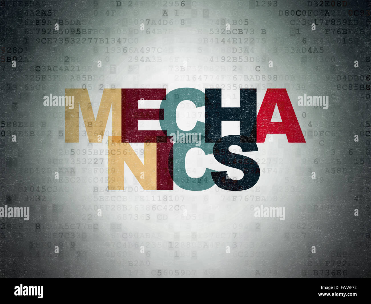 Science concept: Mechanics on Digital Paper background Stock Photo - Alamy