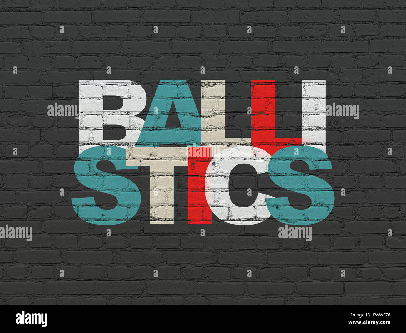 Science concept: Ballistics on wall background Stock Photo - Alamy