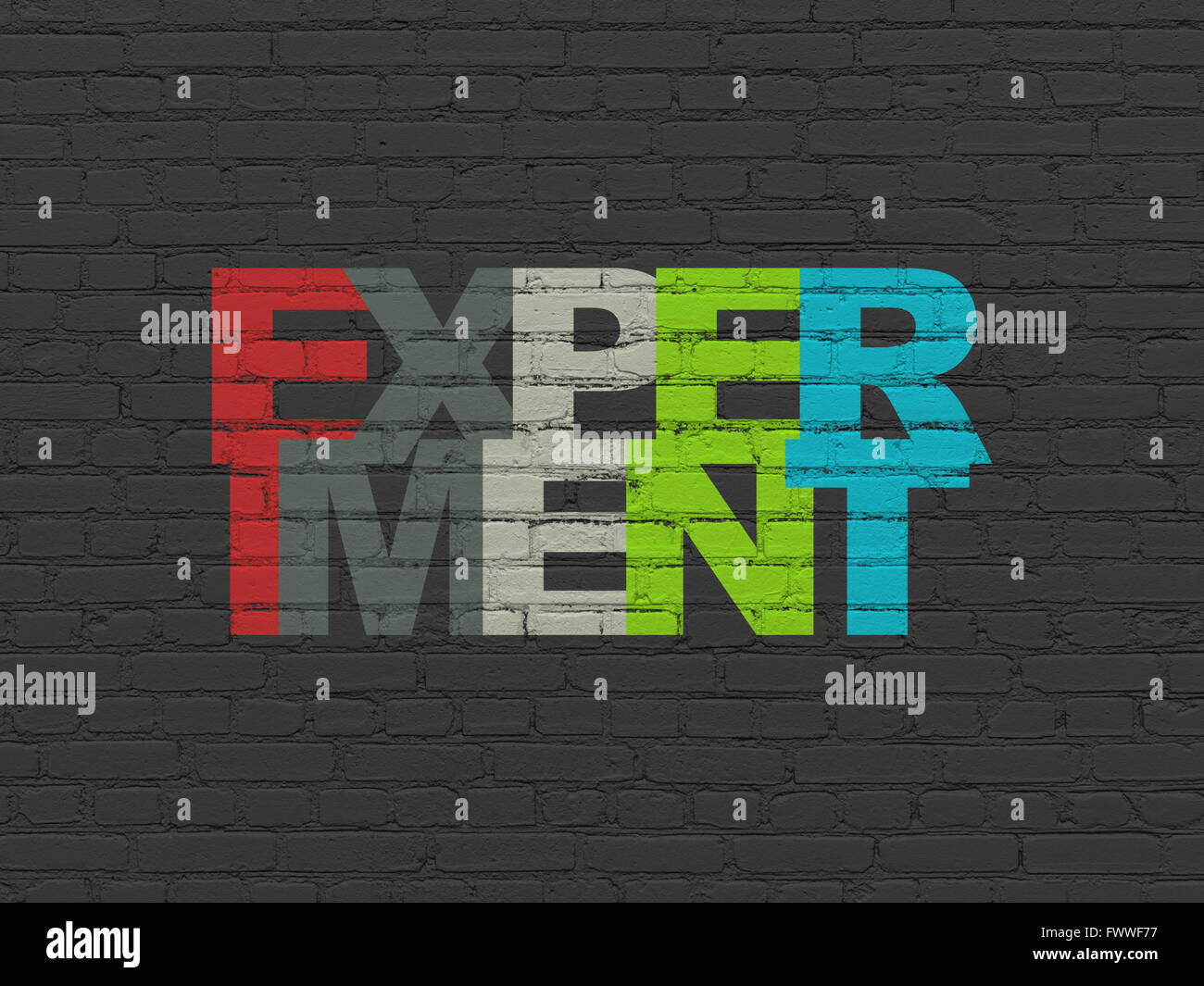 Science concept: Experiment on wall background Stock Photo - Alamy