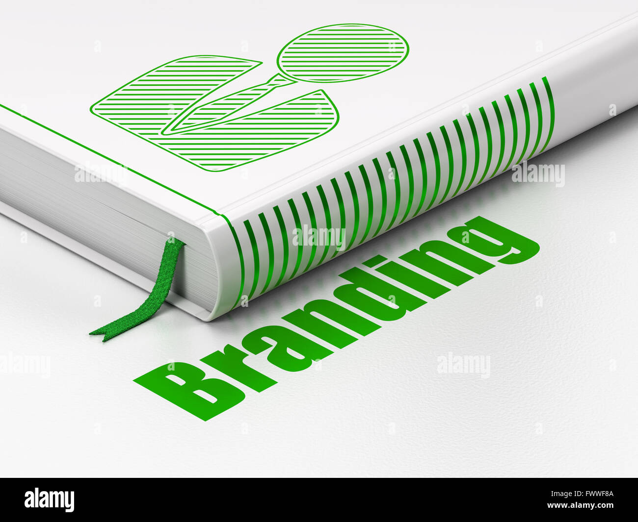 Advertising concept: book Business Man, Branding on white background ...