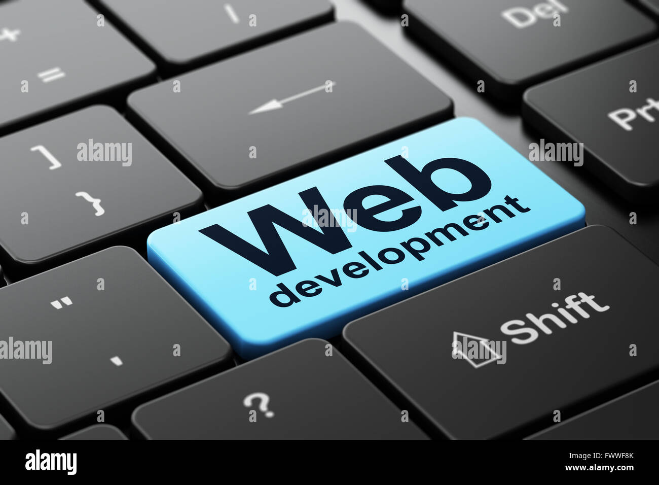 Web development concept: Web Development on computer keyboard ...