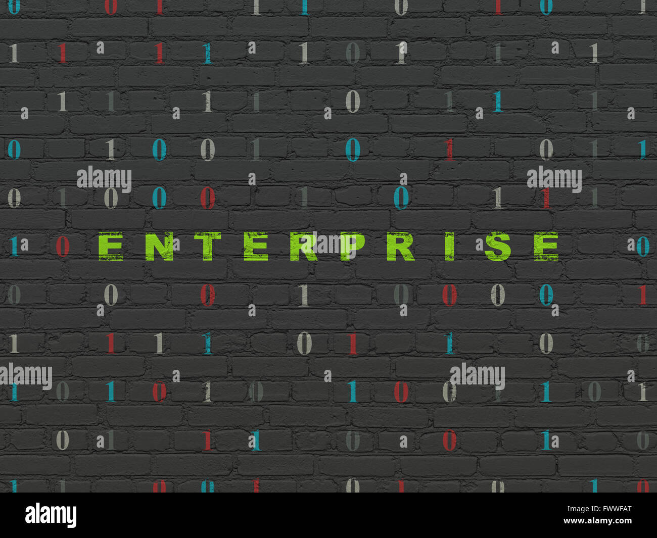Business concept: Enterprise on wall background Stock Photo - Alamy