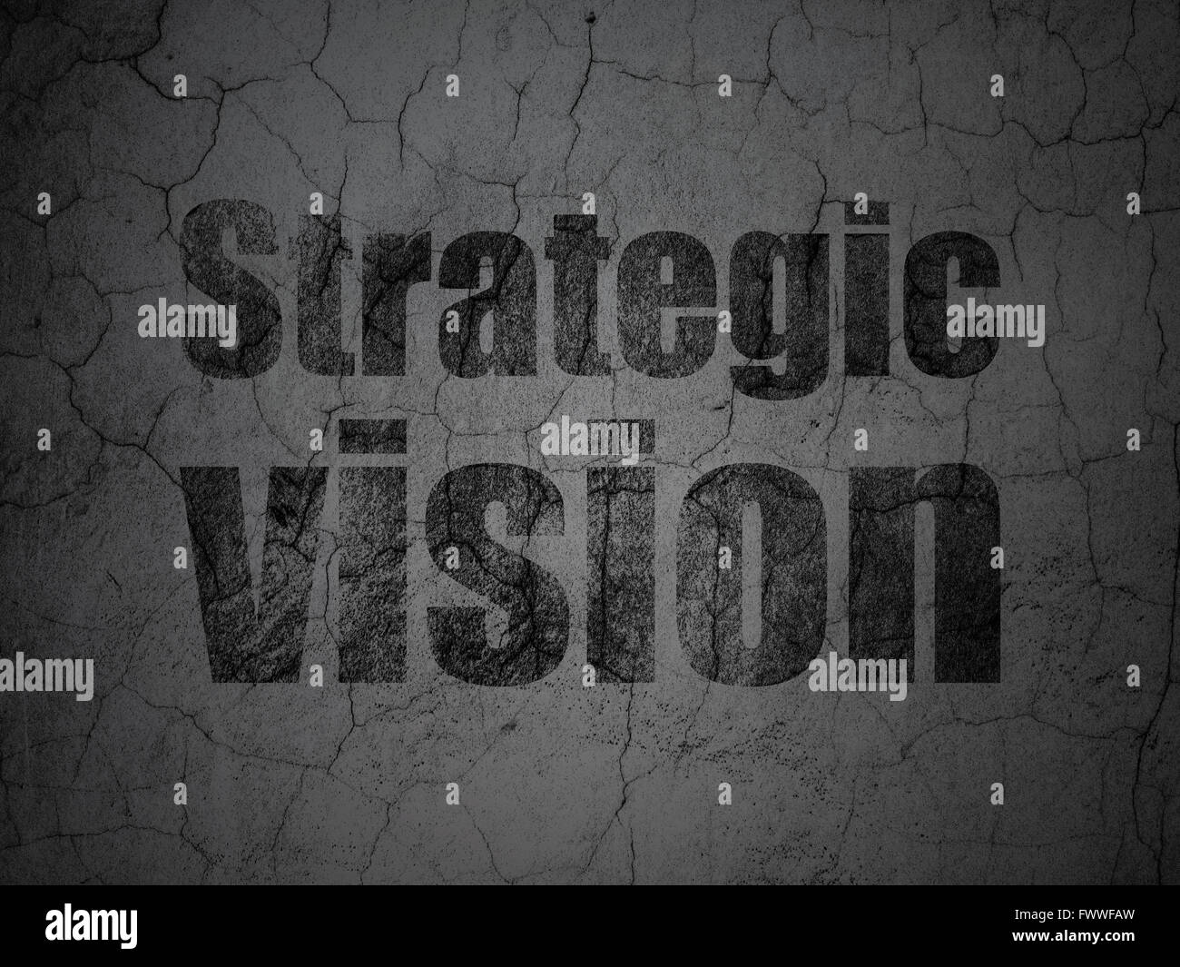 Finance concept: Strategic Vision on grunge wall background Stock Photo ...