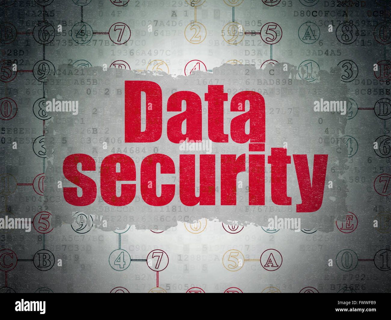 Safety concept: Data Security on Digital Paper background Stock Photo ...