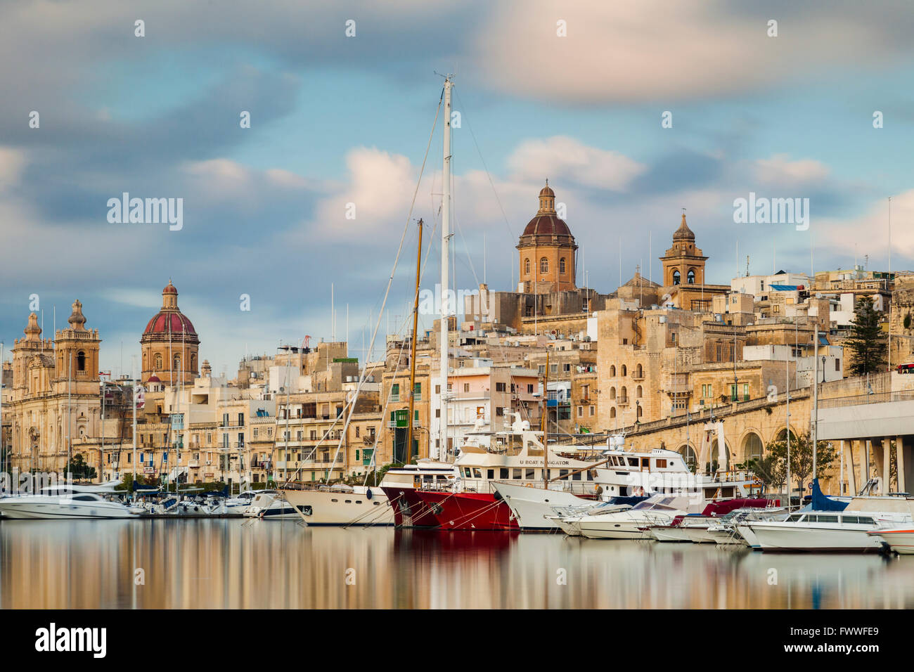 Sunset at Birgu, Malta Stock Photo - Alamy