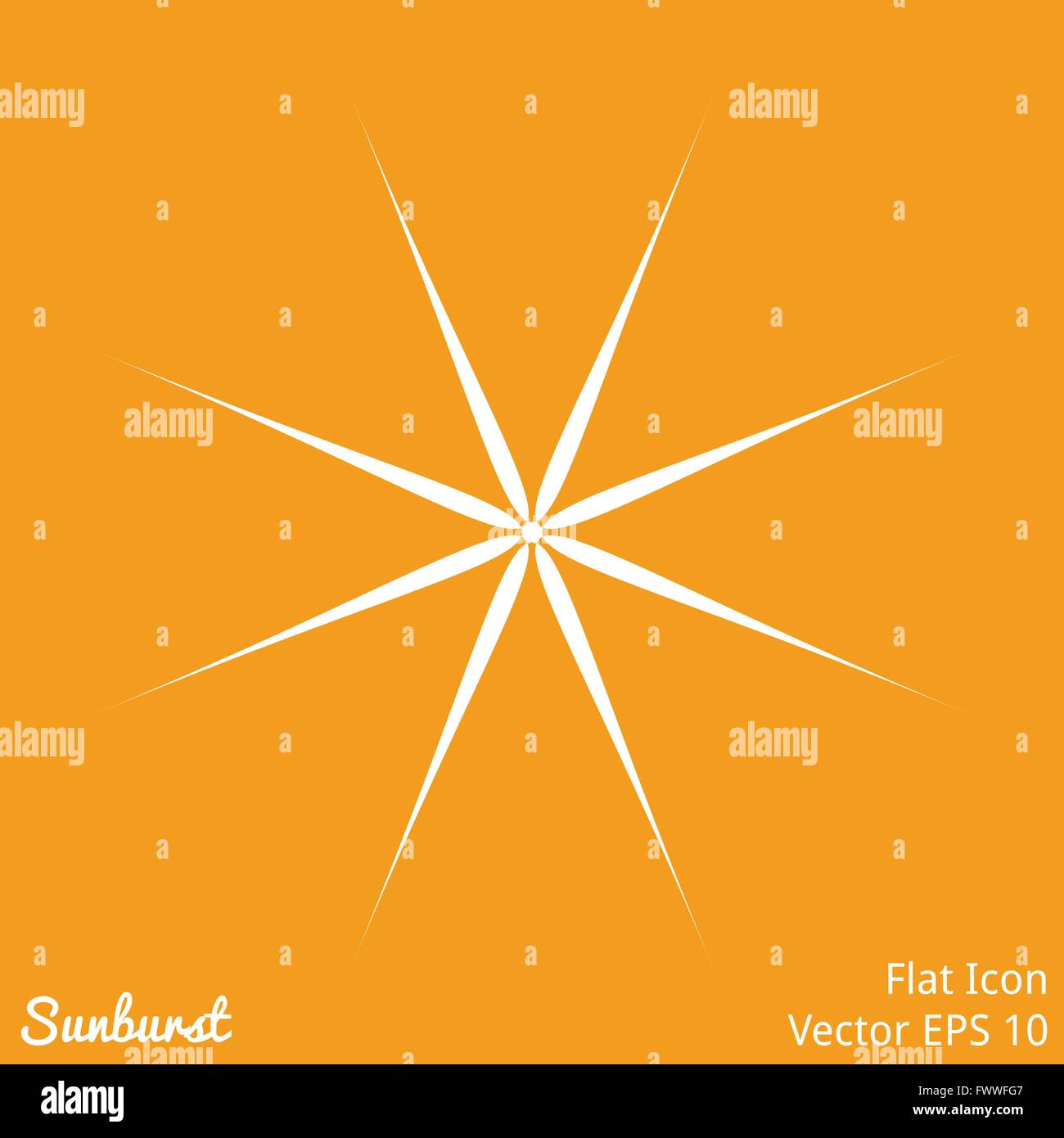 Flat sunburst / star shape icon. EPS 10 vector illustration Stock ...