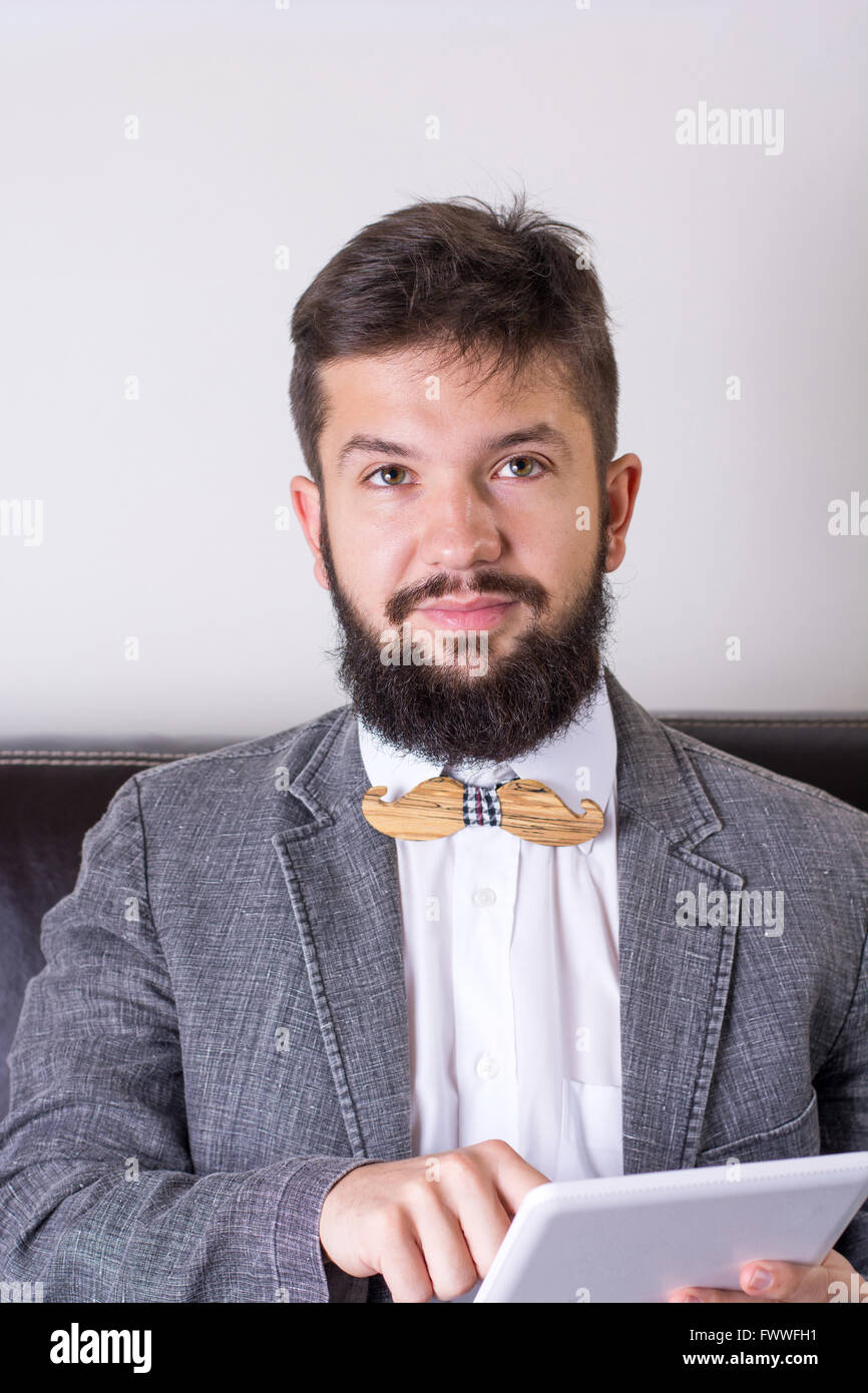 Bearded man male model long hi-res stock photography and images - Alamy
