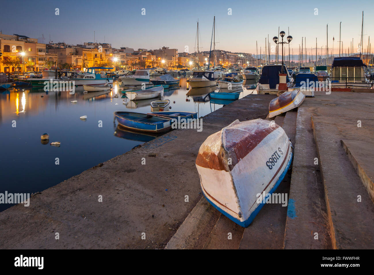 Dawn Msida Yacht Marina, Malta Stock Photo - Alamy