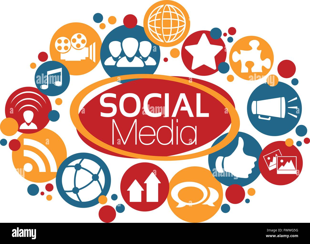 Illustration Vector Graphic Social Media for the creative use in ...