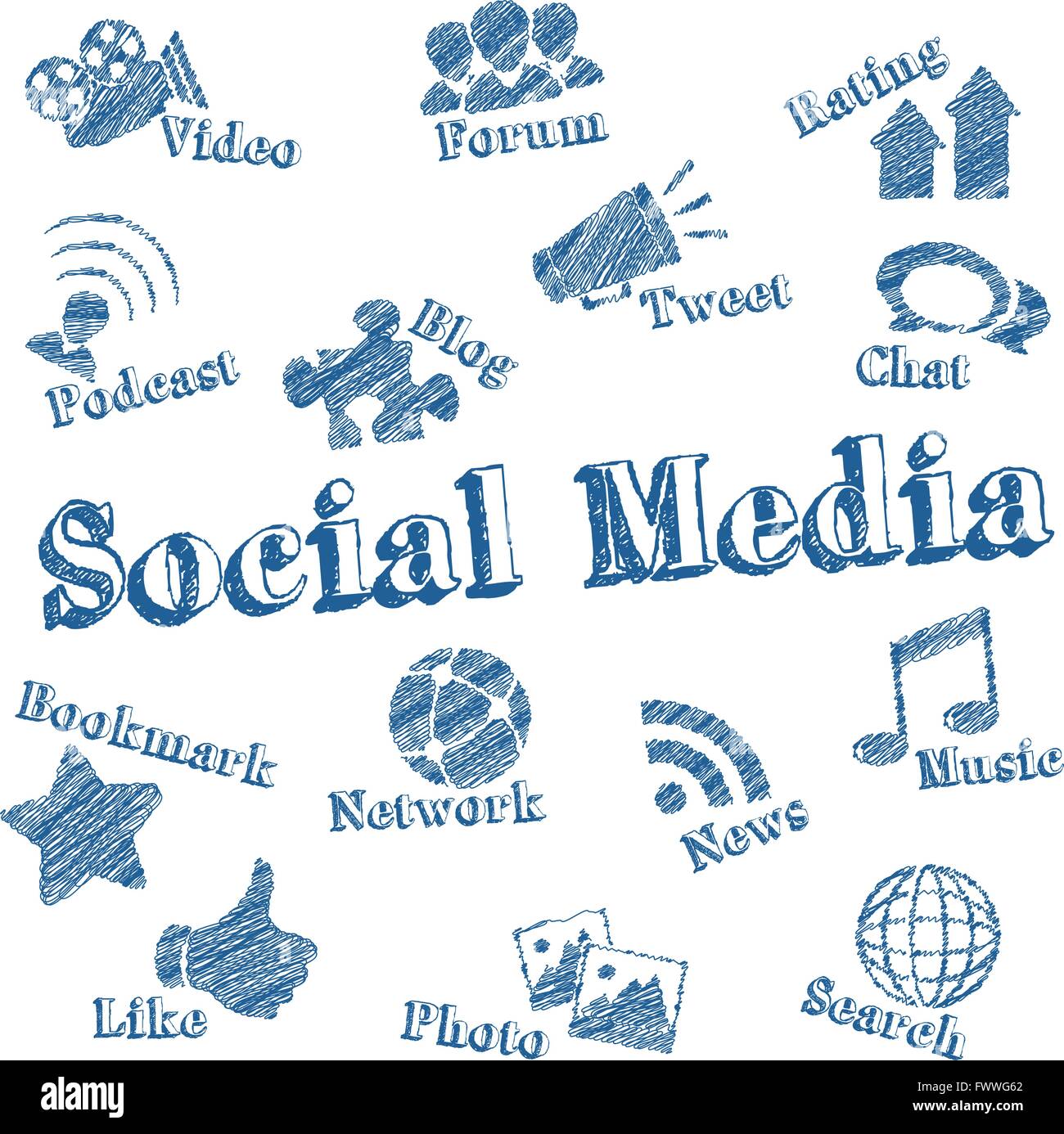 Illustration Vector Graphic Social Media for the creative use in ...