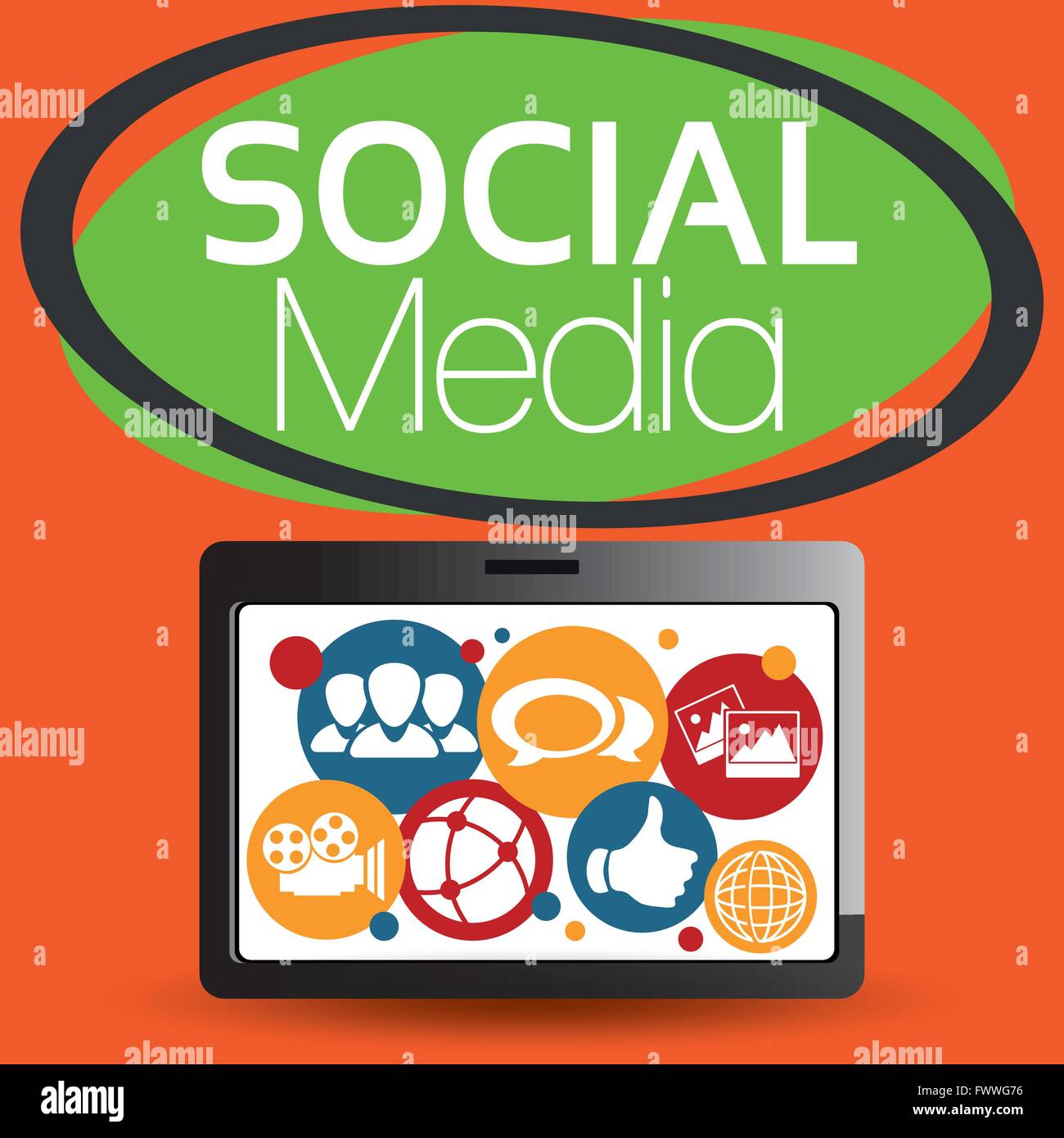 Illustration Vector Graphic Social Media for the creative use in ...