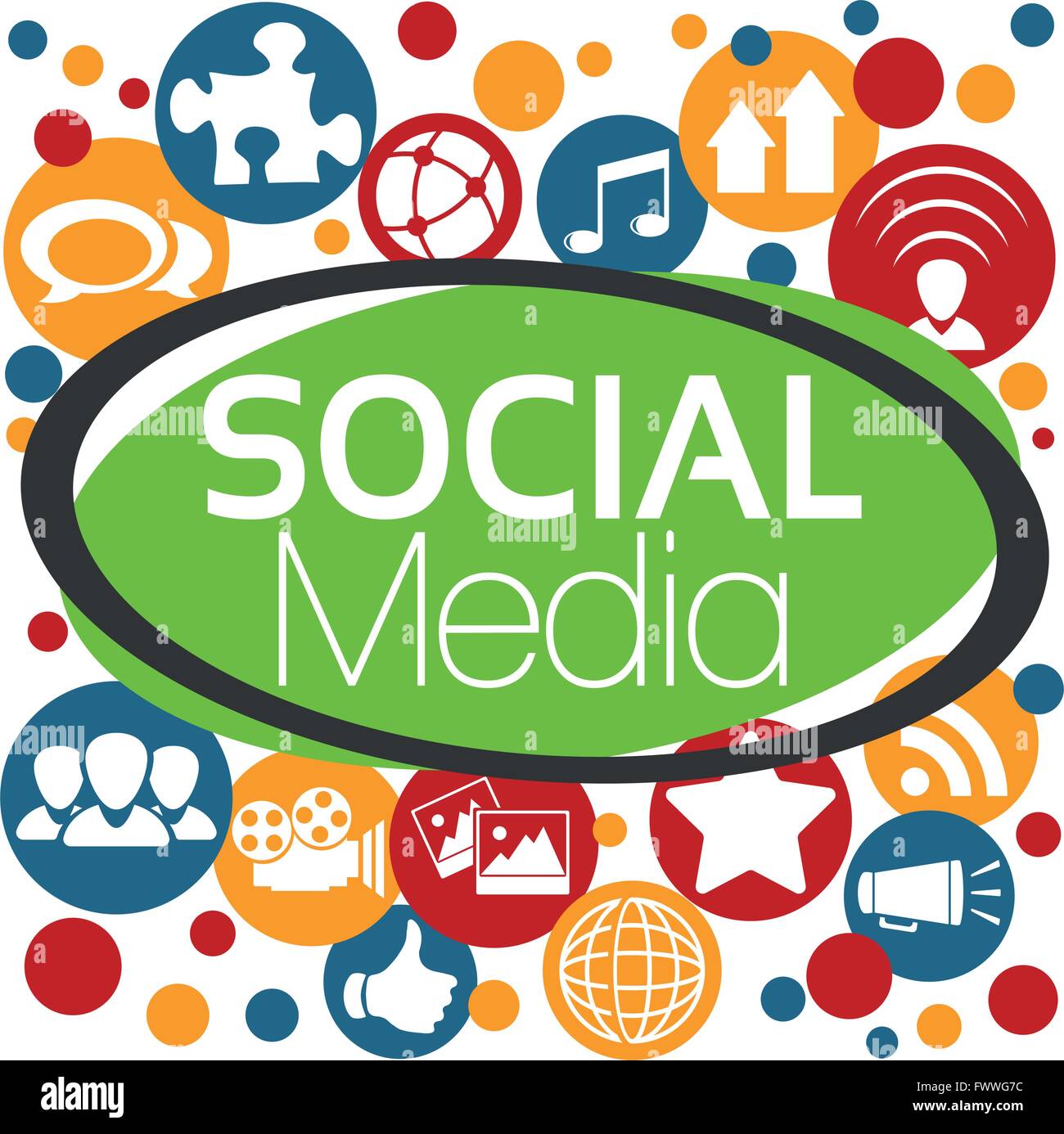 Illustration Vector Graphic Social Media for the creative use in ...