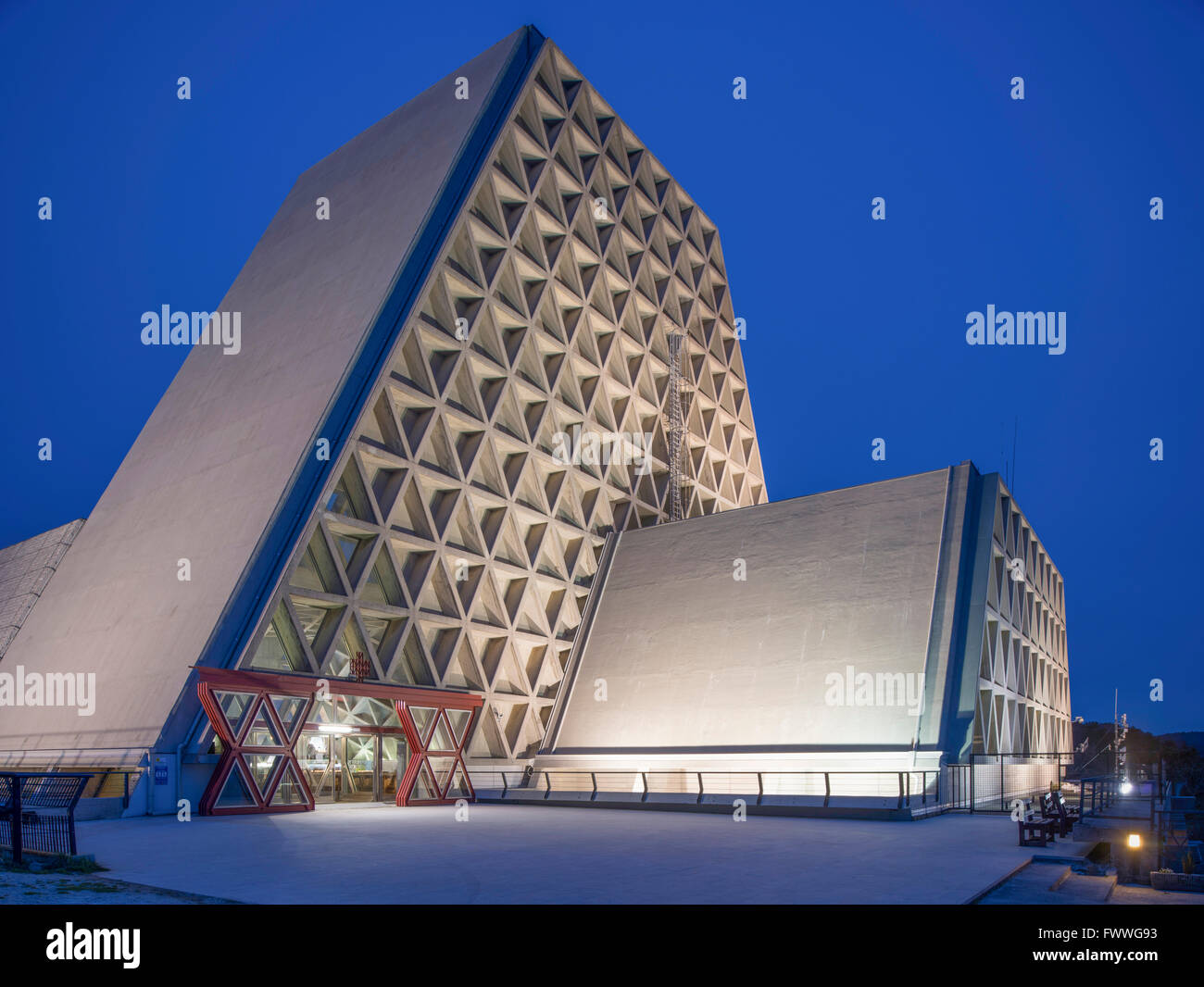 Facade of the Temple of Monte Grisa, Santuario Nazionale a Maria Madre ...