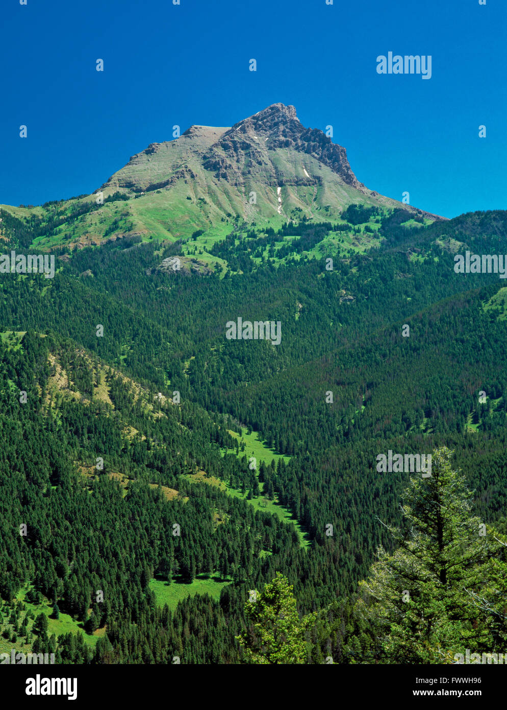 sphinx mountain in the madison range of the lee metcalf wilderness near ...