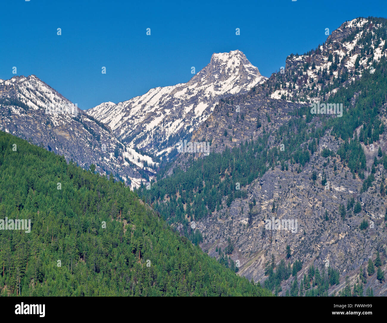 sugarloaf peak in the bitterroot range near conner, montana Stock Photo ...