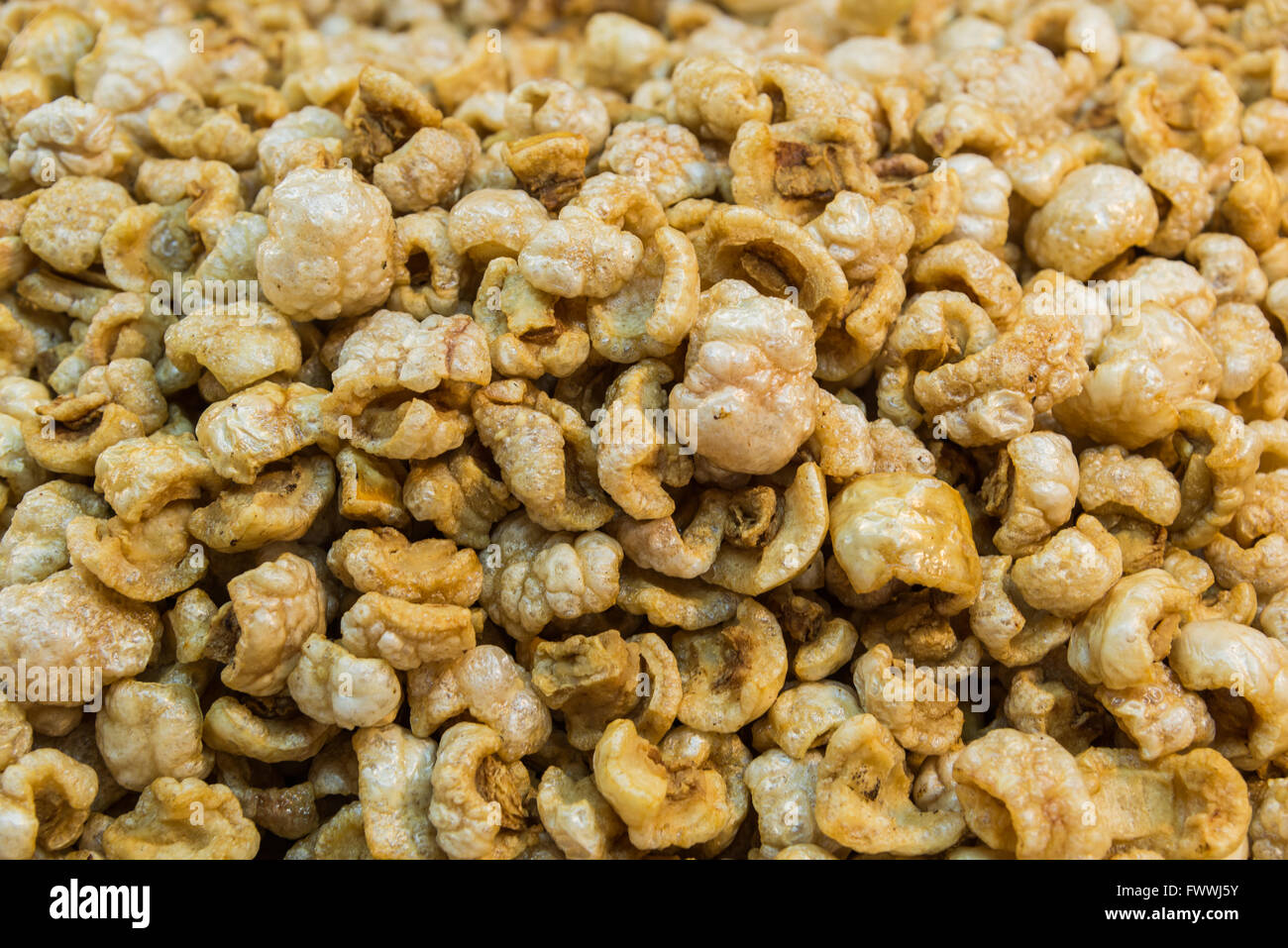Lots Pork rind snack of northern Thailand for sale Stock Photo - Alamy