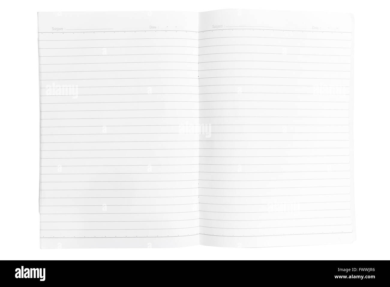 Blank notebook isolate on white background Stock Photo - Alamy