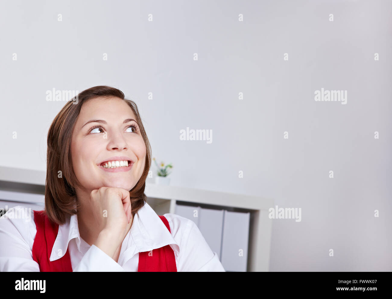 Woman thinking thought bubble hi-res stock photography and images - Alamy