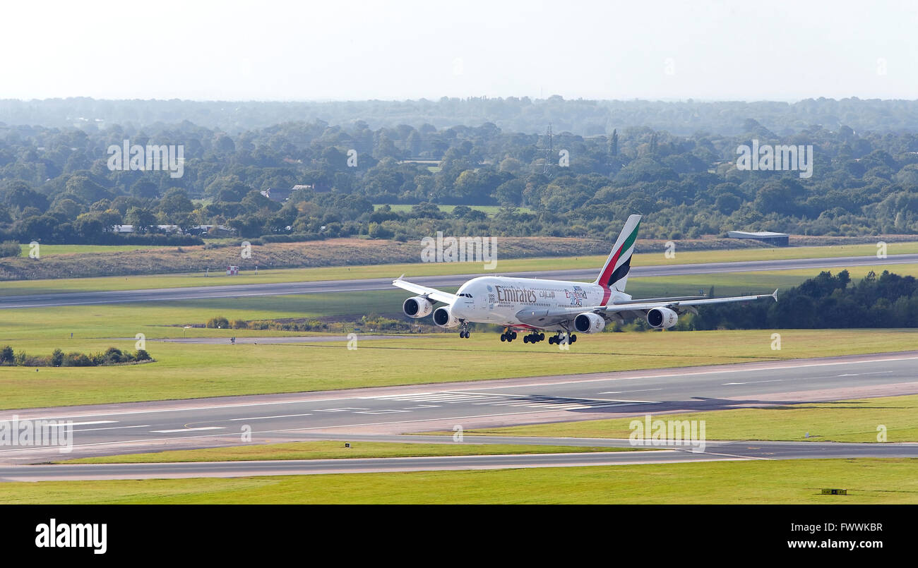 Aircraft on approach with context. Manchester Airport, Manchester ...