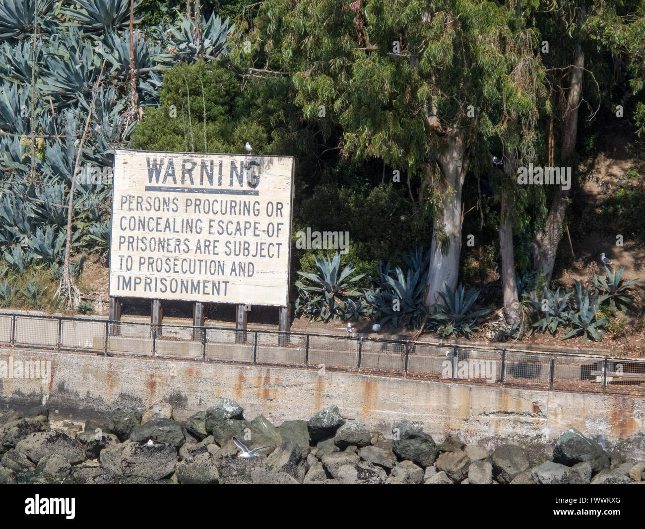Alcatraz prison warning sign, San Francisco, California Stock Photo - Alamy