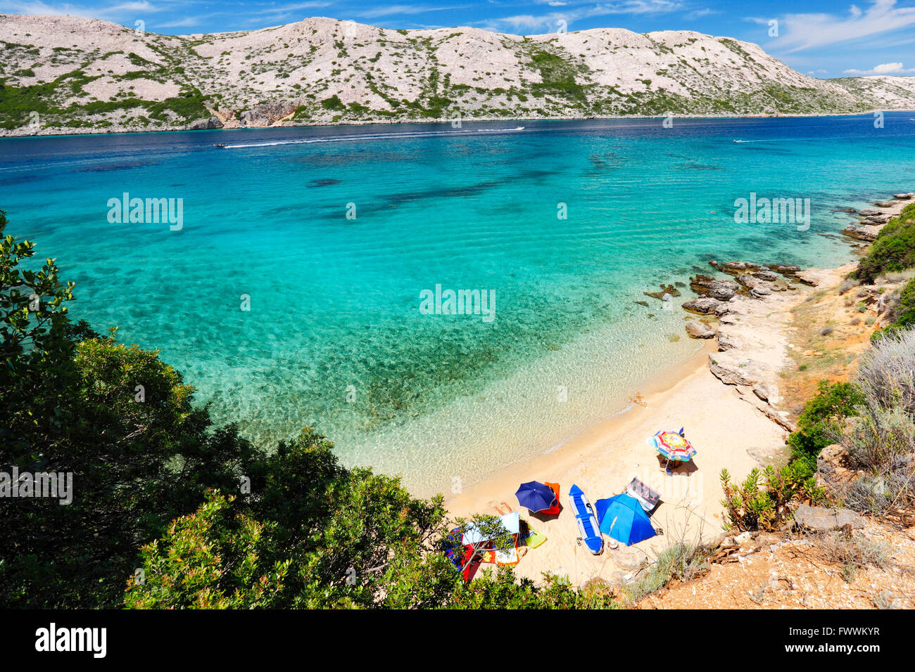 Island Rab.Beach landscape Stock Photo - Alamy