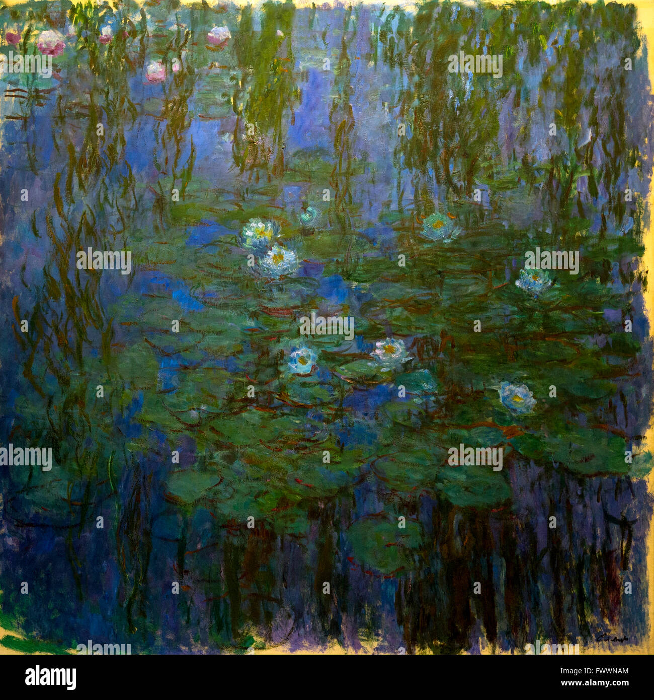 Blue Water Lilies, nympheas bleus by Claude Monet, 1916-1919, Musee D ...