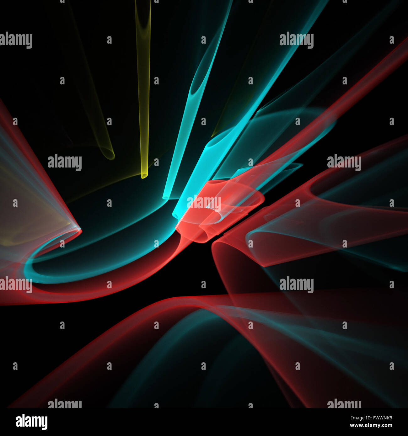 Dynamic color fractal. Multicolored clap on a black background Stock ...