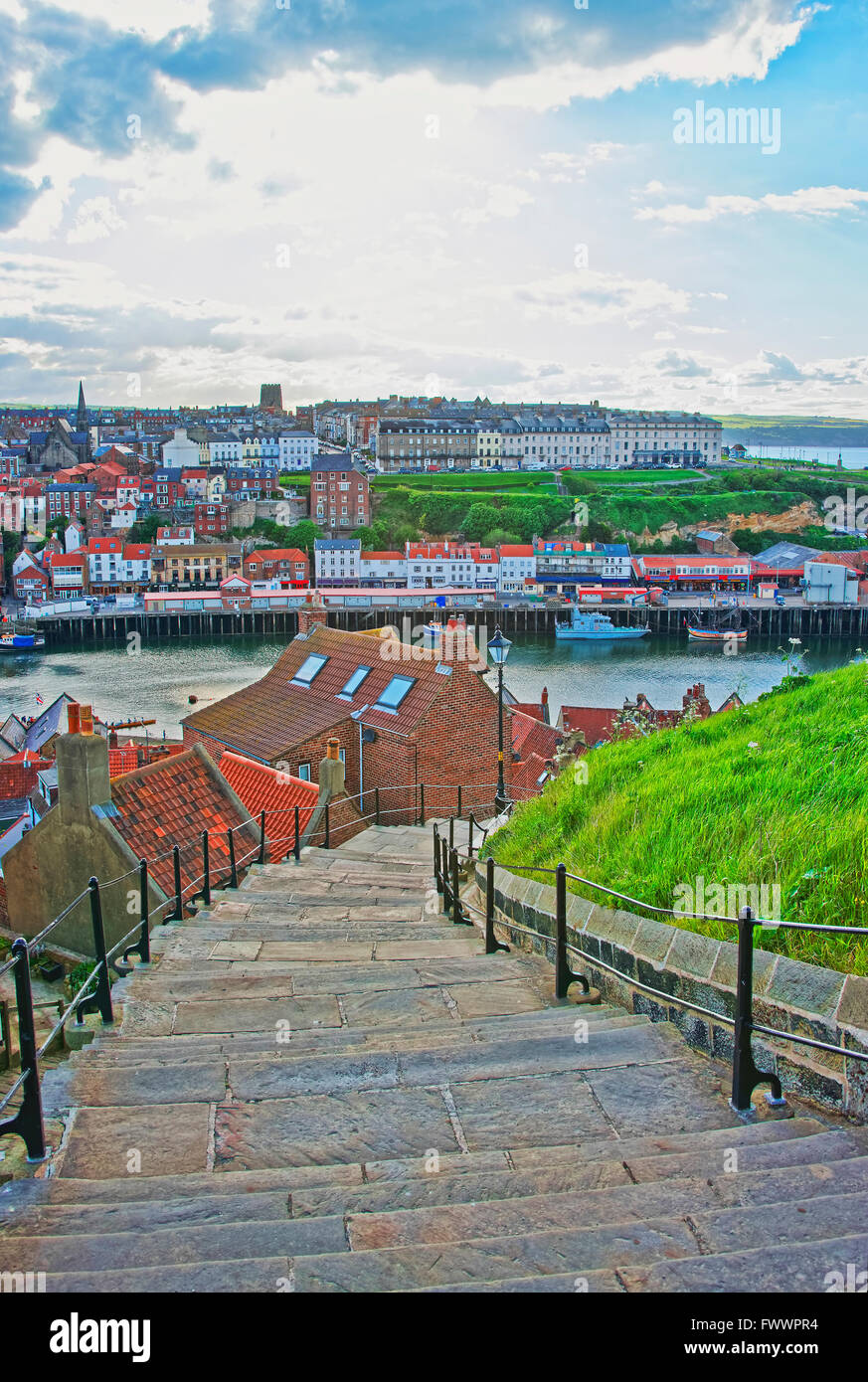 Whitby uk stairs hi-res stock photography and images - Alamy