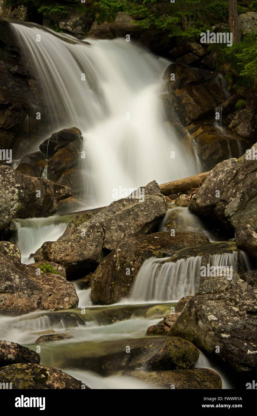 awesome slovakia waterfall in summer Stock Photo - Alamy