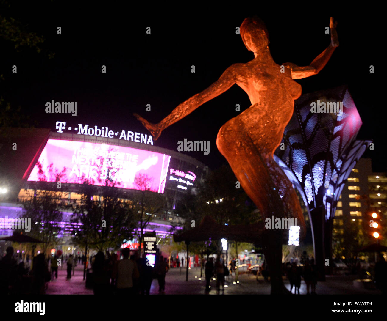 Las Vegas NV, USA. 6th Apr, 2016. The Bliss Dance sculpture by artist ...