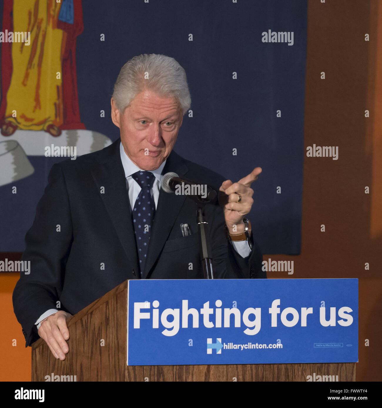 April 5, 2016 - Elmont, New York, United States - Former President Bill ...