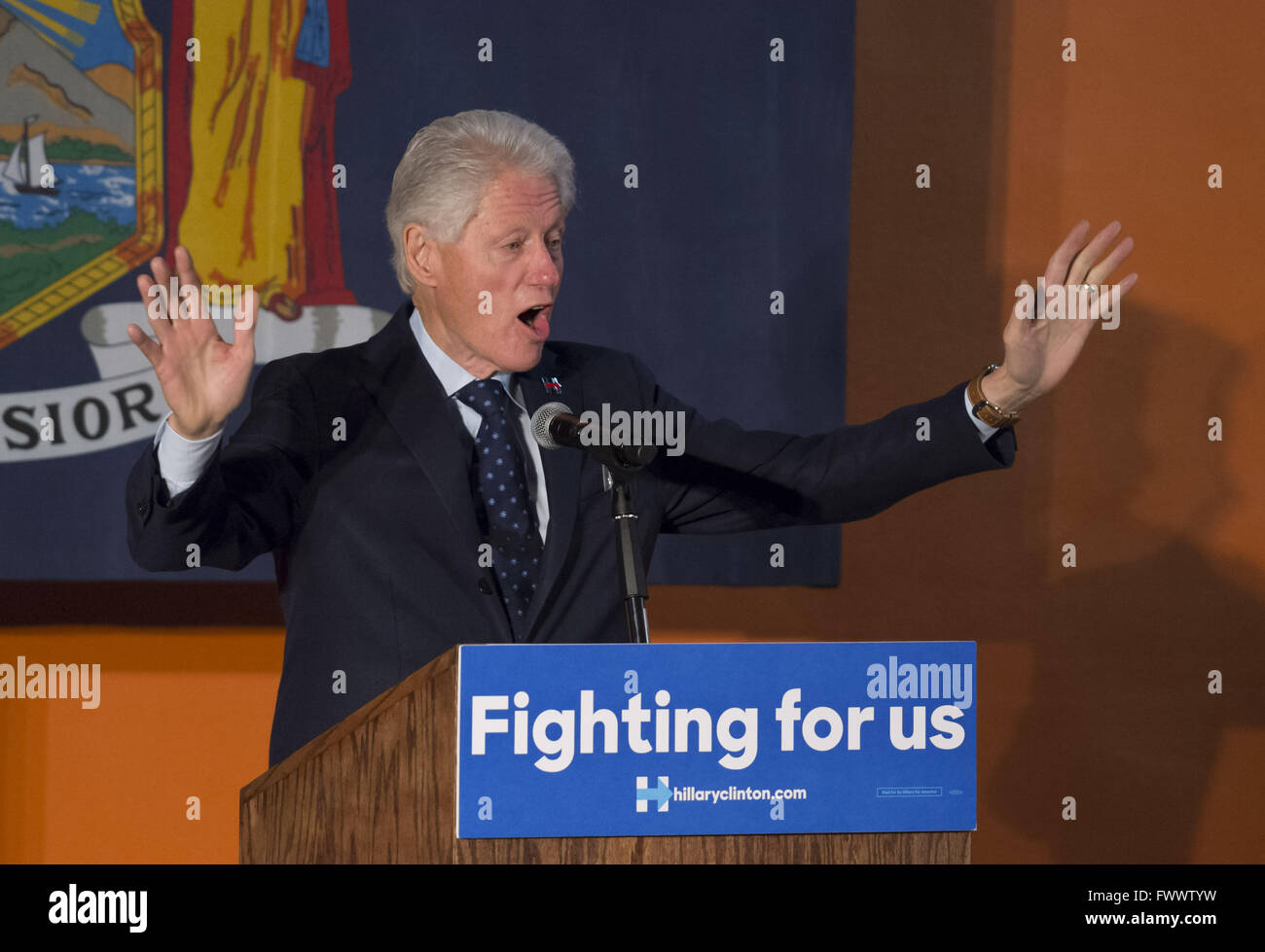 April 5, 2016 - Elmont, New York, United States - Former President Bill ...