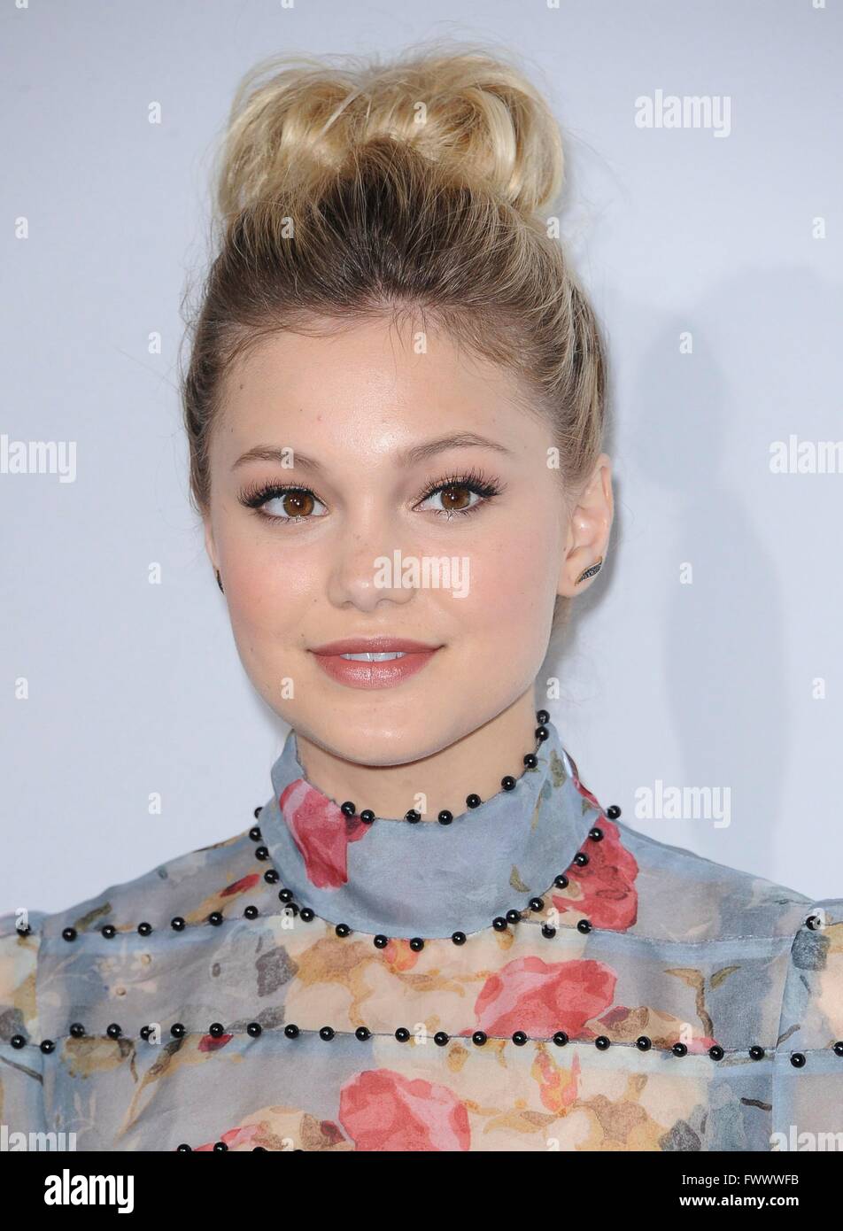 Los Angeles, CA, USA. 7th Apr, 2016. Olivia Holt in attendance for WE ...