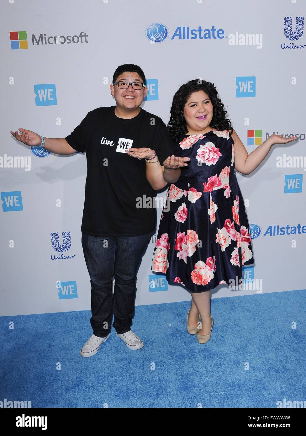 Los Angeles, CA, USA. 7th Apr, 2016. Rico Rodriguez, Raini Rodriguez in ...
