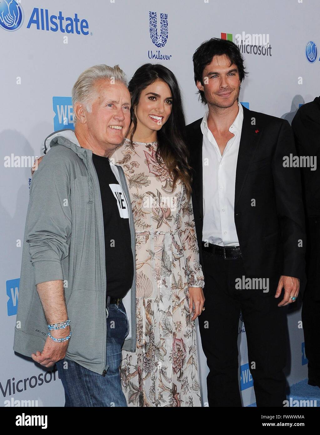 Los Angeles, CA, USA. 7th Apr, 2016. Martin Sheen, Nikki Reed, Ian ...