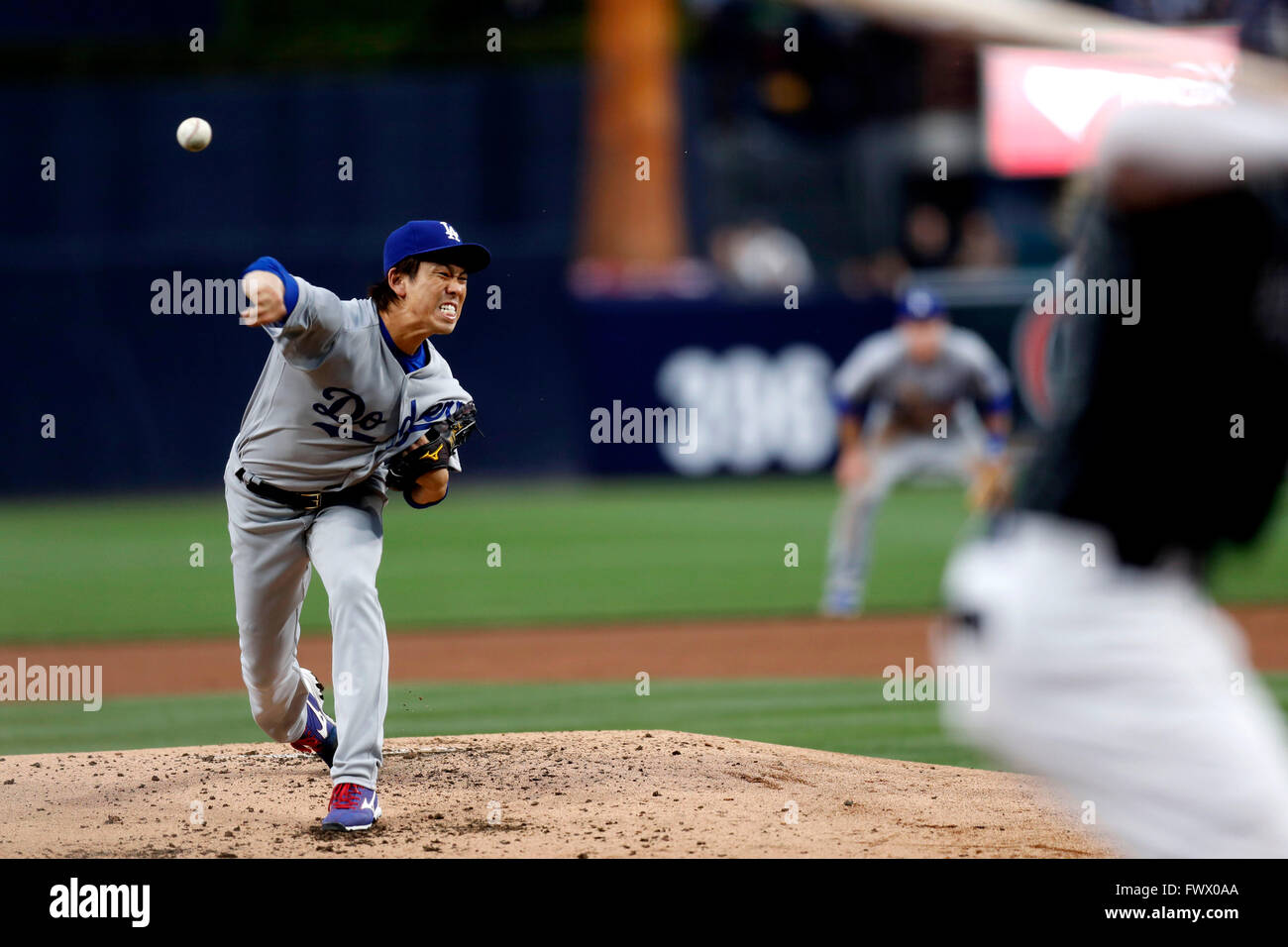 San Diego, California, USA. Maeda made his Major League debut. 6th Apr ...