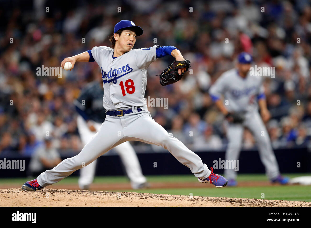San Diego, California, USA. Maeda made his Major League debut. 6th Apr ...